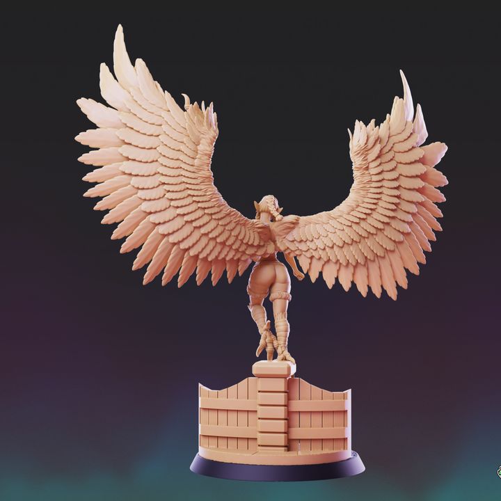 3D Printable Modern Harpies - Pose 3 + Pinup by PSMiniatures