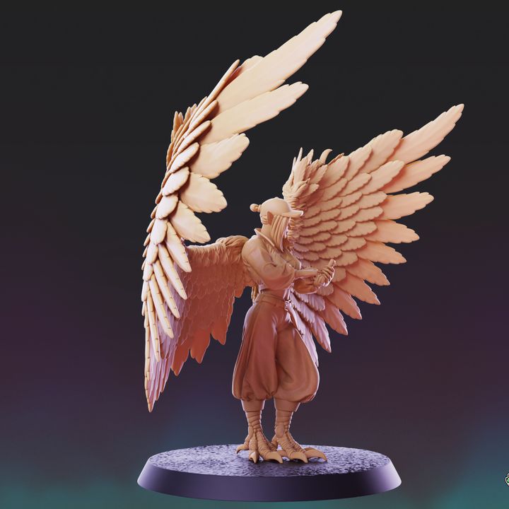 3D Printable Modern Harpies - Pose 4 + Pinup by PSMiniatures