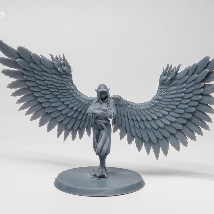 3D Printable Modern Harpies - Pose 4 + Pinup by PSMiniatures