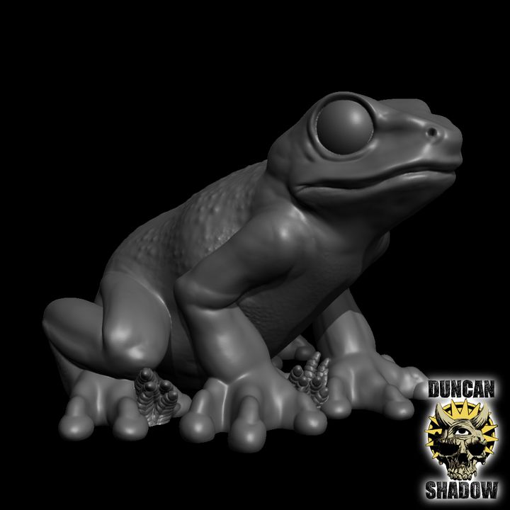 3D Printable SUPPORT FREE Giant Frogs by Duncan Shadow