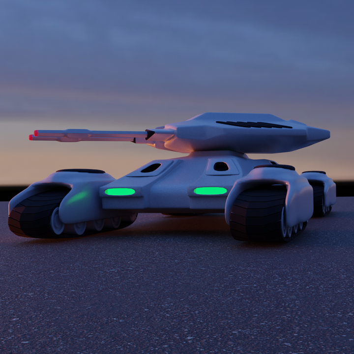 3D Printable Futuristic tank by oz tzemach