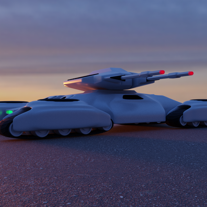 3D Printable Futuristic tank by oz tzemach