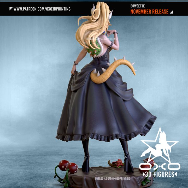 3D Printable Bowsette by OXO3D Figures