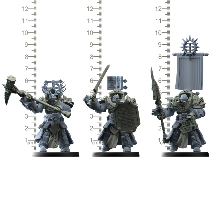 3D Printable 044 BELTHAZARK Grey Crusader Knights by Printerra Studios