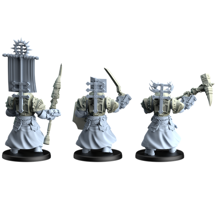 3D Printable 044 BELTHAZARK Grey Crusader Knights by Printerra Studios