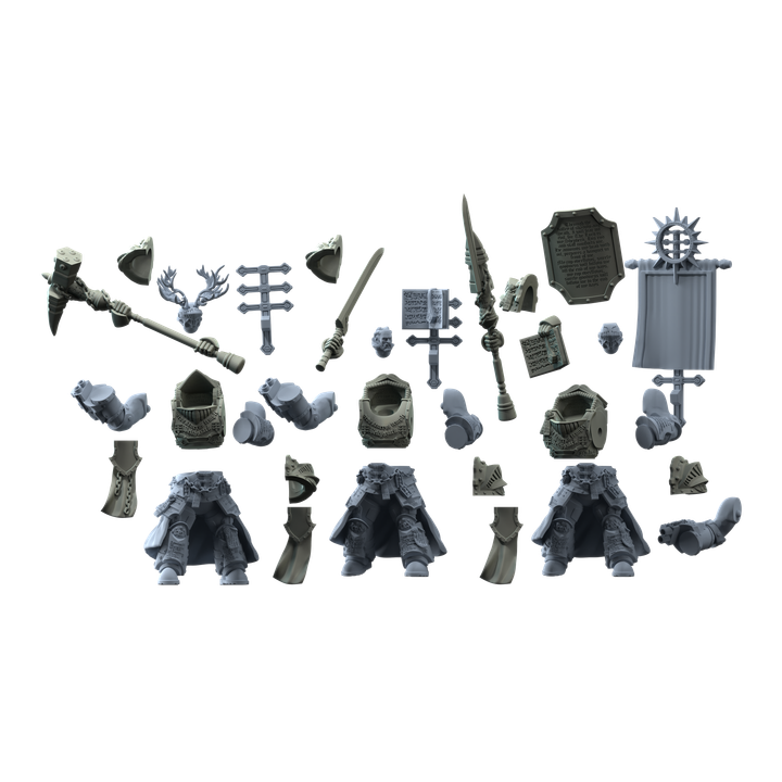 3D Printable 044 BELTHAZARK Grey Crusader Knights by Printerra Studios