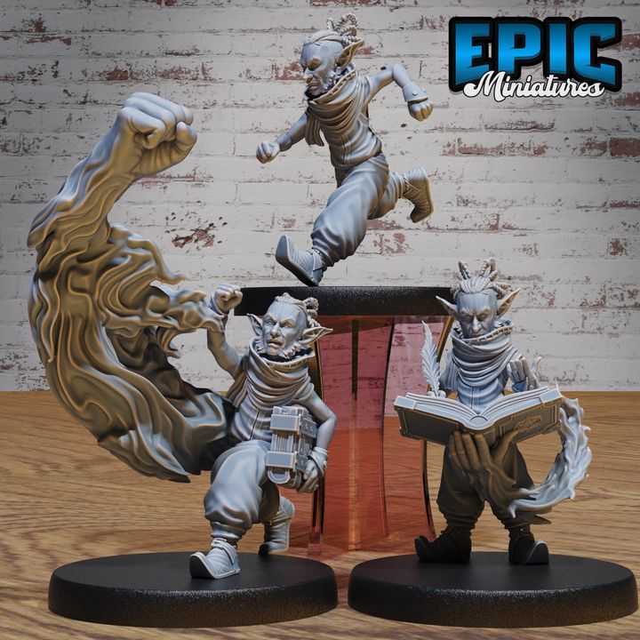 3D Printable Halfling Sorcerer Set / Small Race Wizard / Curious ...