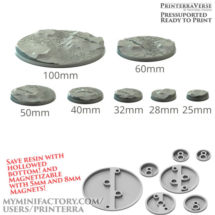 3D Printable 044 BASE Lava by Printerra Studios