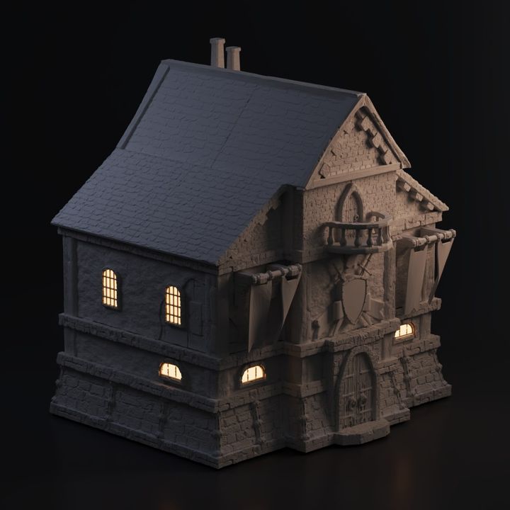 3D Printable Adventurer's Guild Building by Xardas