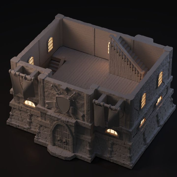 3D Printable Adventurer's Guild Building by Xardas