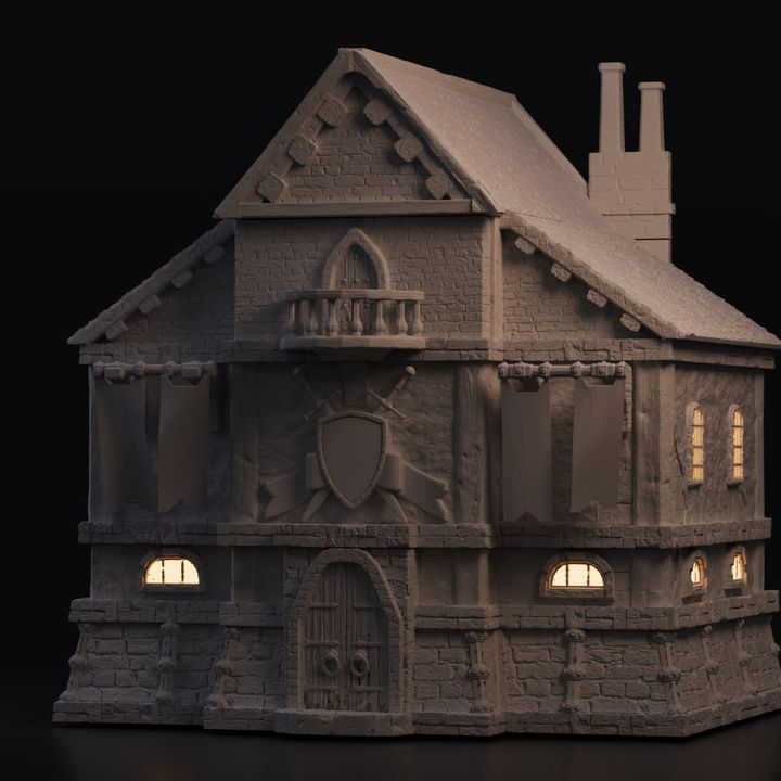3D Printable Adventurer's Guild Building by Xardas