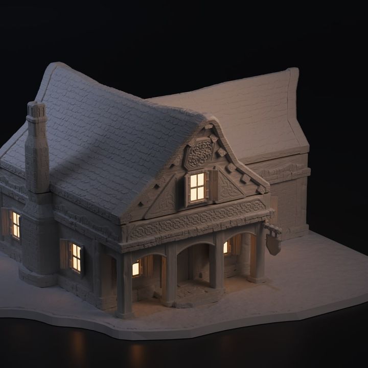 3D Printable Small inn by Xardas