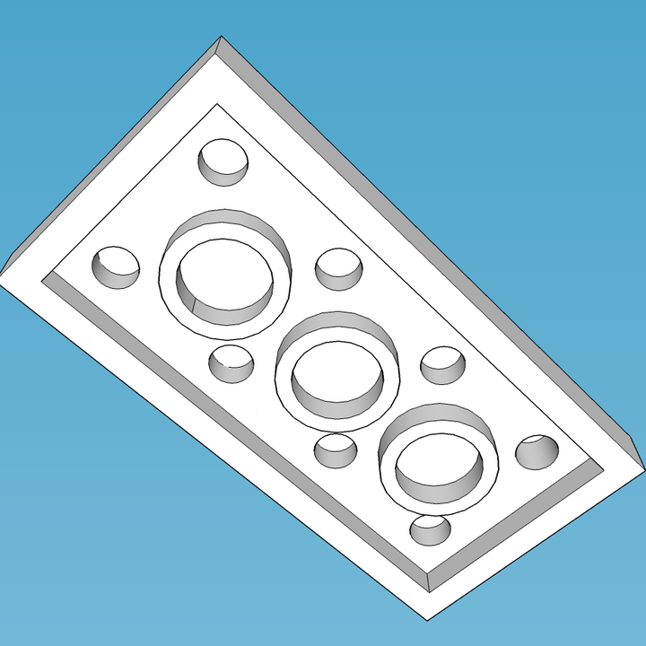 3D Printable LEGO Plate - 2X4 by VLAD-MARIUS