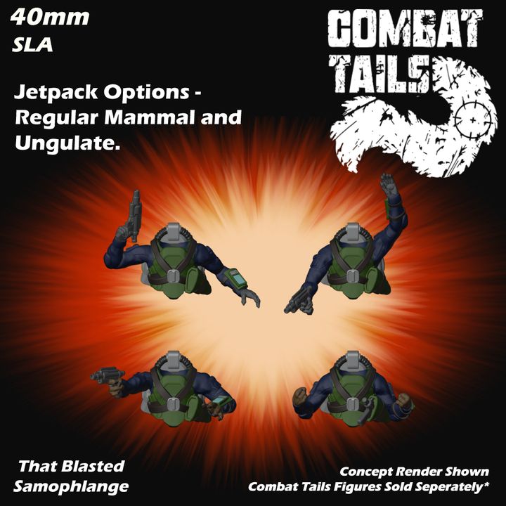 3D Printable Combat Tails Trooper - Jetpack options by That Blasted ...