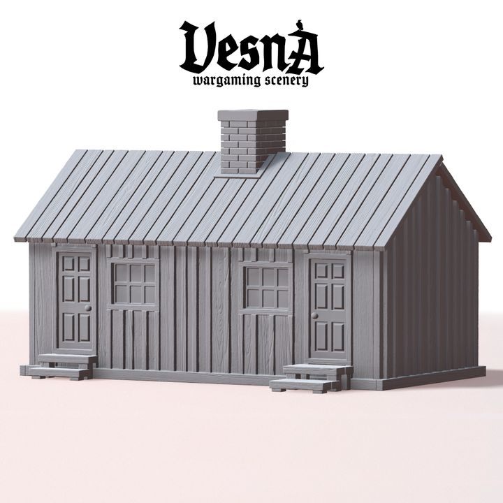 3D Printable 19TH CENTURY NORTH AMERICAN WINTER QUARTERS by VESNA SCULPTS