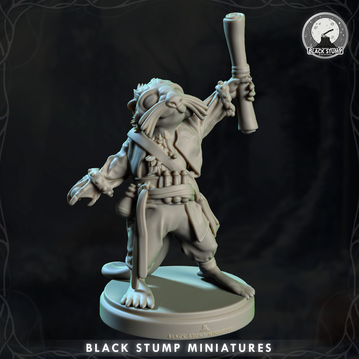 3D Printable Musk Raft-In-The Delta, Mustel Sorcerer ( Otterfolk ...