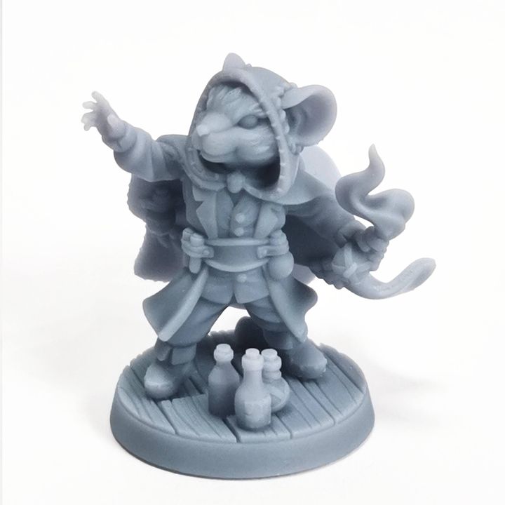 3D Printable Mouseling Alchemist | Tabletop RPG Mouse Folk Mini by The ...
