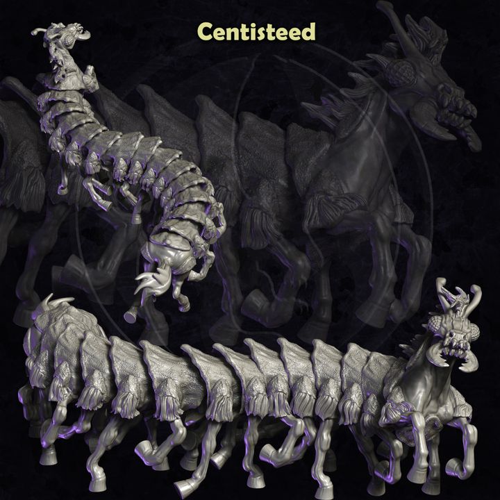 3D Printable CENTISTEED – Post-apocalypse Multi-Legged Horse-Bug by ...