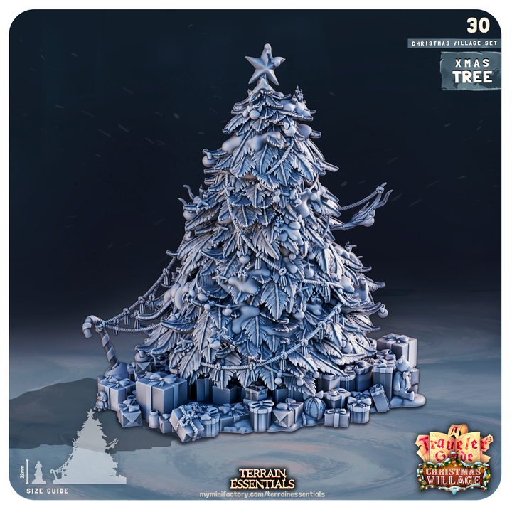 3D Printable Christmas Village Terrain - Xmas Tree (Pre-Supported) by ...