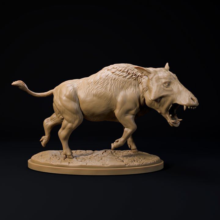 3D Printable Archaeotherium 1-35 pre-supported prehistoric animal by ...