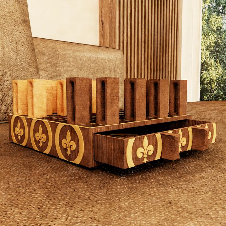 3D Printable Portable Checkers - 10 cm - Board Game by Lazy Bear