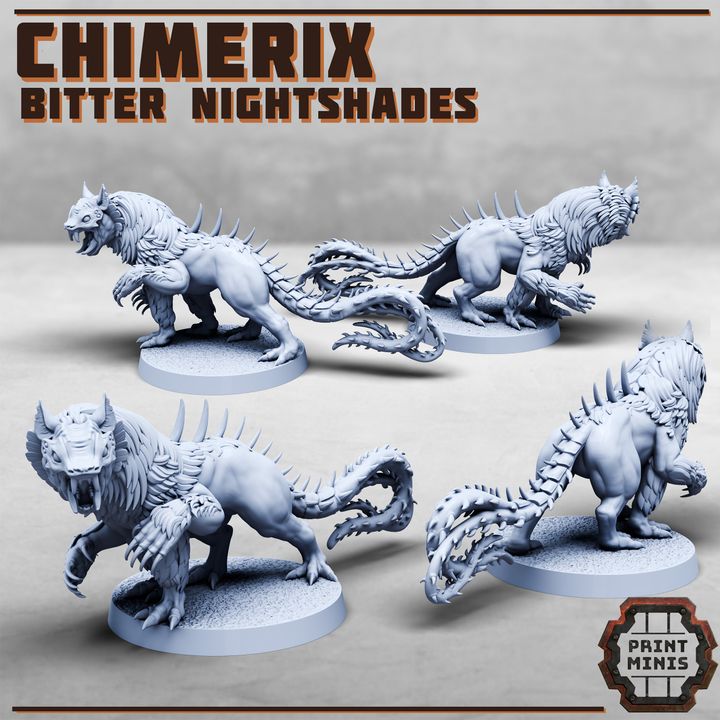 3D Printable Chimerix - Bitter Nightshades by Print Minis