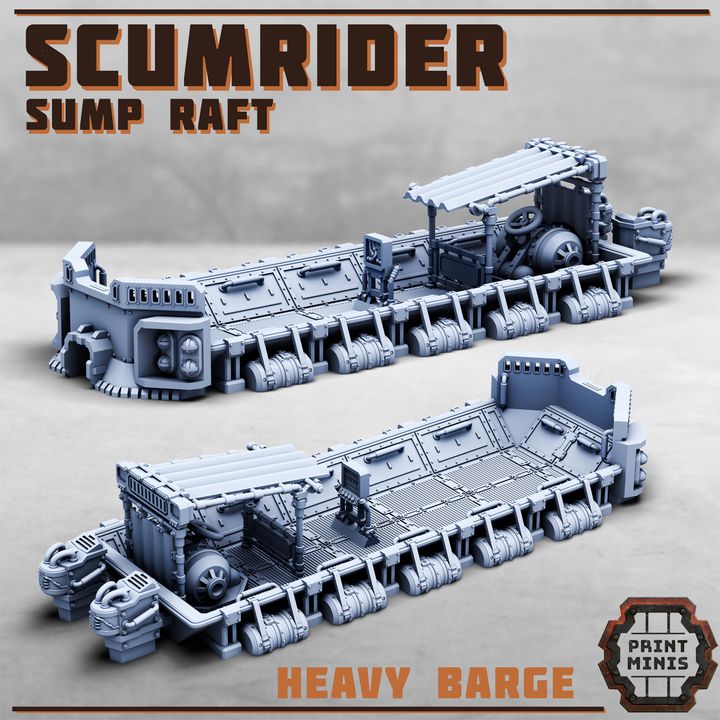 3D Printable Scumrider - Sump Raft by Print Minis