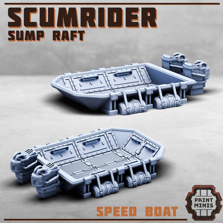 3D Printable Scumrider - Sump Raft by Print Minis