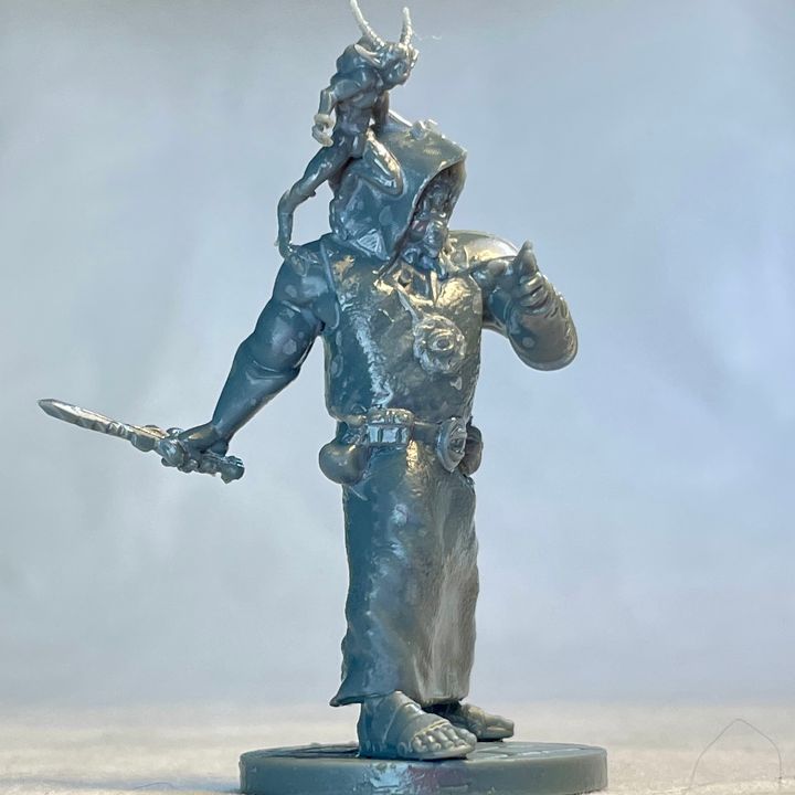 3D Printable Borren, Orc Warlock with Quasit familiar by Harry's 3d ...