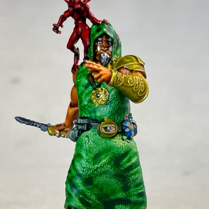 3D Printable Borren, Orc Warlock with Quasit familiar by Harry's 3d ...