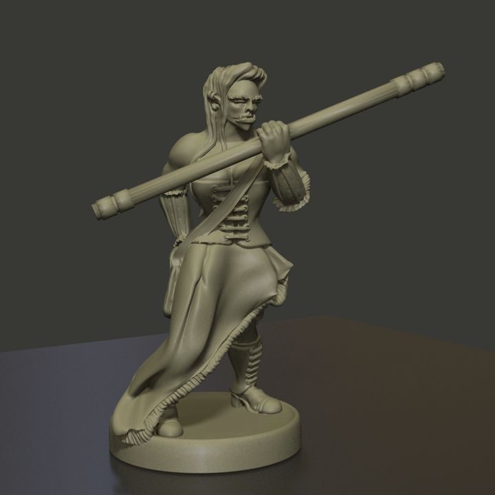 3D Printable Becra, Orc Monk by Harry's 3d Sculpting
