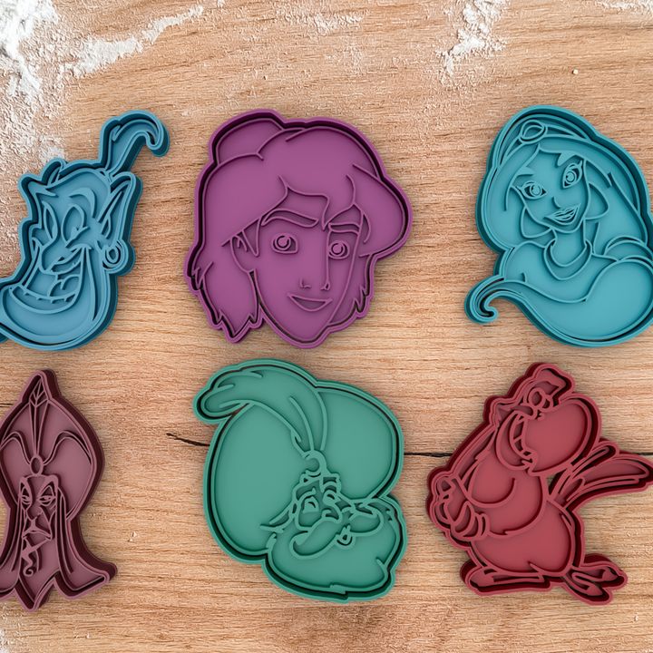 3D Printable 7 cookie cutter pack from Aladdin by Mac Cookies