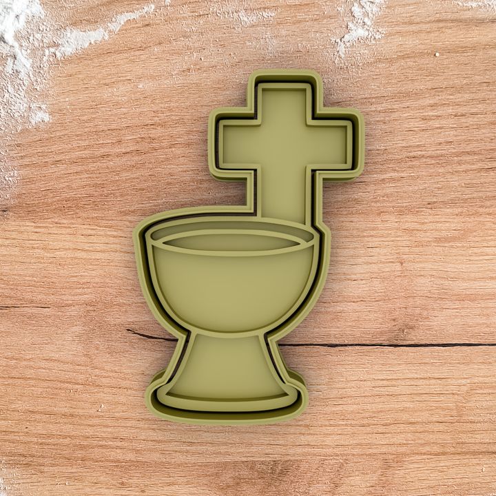 3D Printable 21 cookie cutter pack of baptism by Mac Cookies