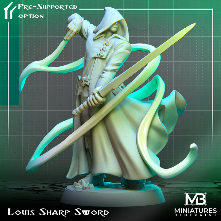 3D Printable Louis Sharp Sword by Miniatures Blueprint