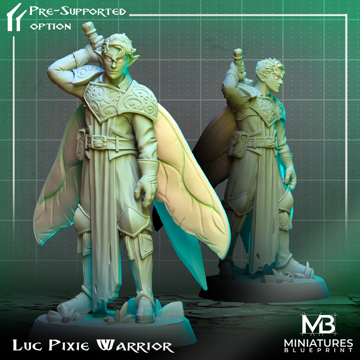 3D Printable Luc Pixie Warrior by Miniatures Blueprint