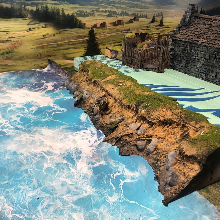 3D Printable Real Rivers and Moat: Core Set One + 4 water Battlemat ...