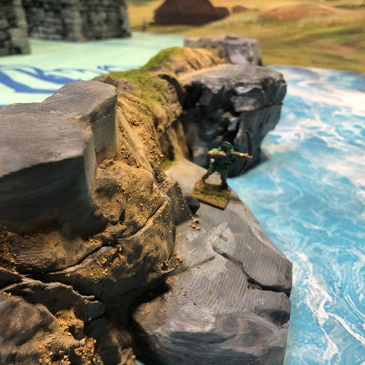 3D Printable Real Rivers and Moat: Core Set One + 4 water Battlemat ...