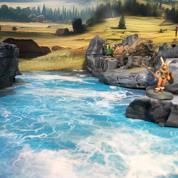 3D Printable Real Rivers and Moat: Core Set One + 4 water Battlemat ...