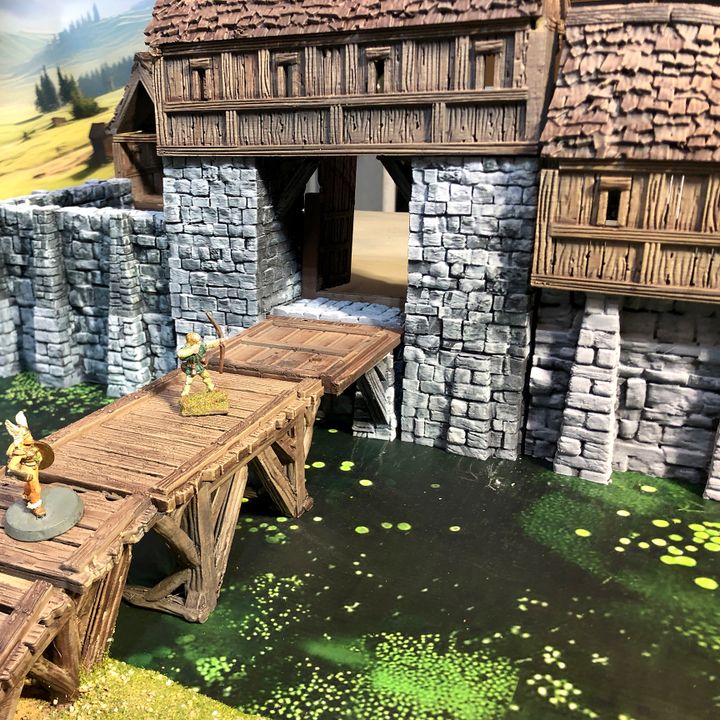 3D Printable Real Rivers and Moat: Core Set One + 4 water Battlemat ...