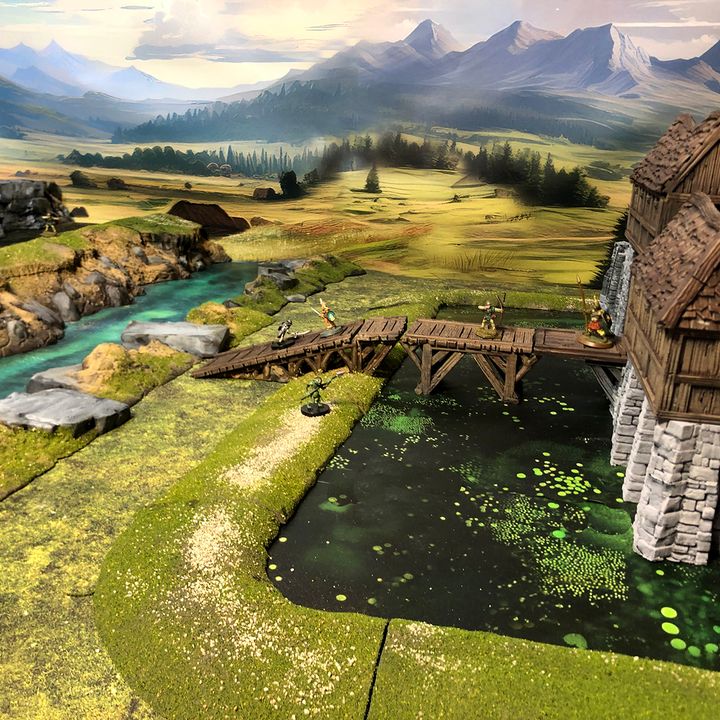 3D Printable Real Rivers and Moat: Core Set One + 4 water Battlemat ...