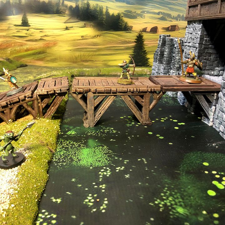 3D Printable Real Rivers and Moat: Core Set One + 4 water Battlemat ...