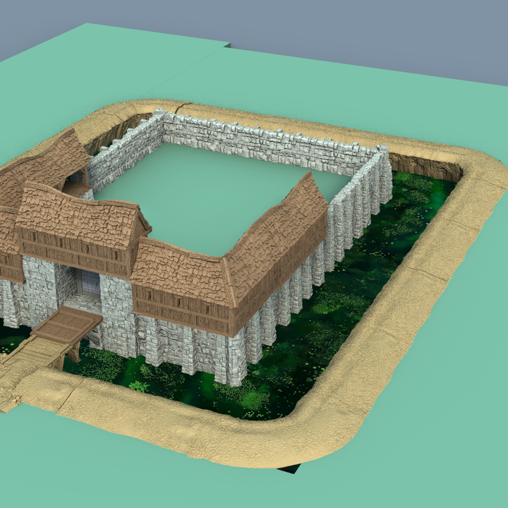 3D Printable Real Rivers and Moat: Core Set One + 4 water Battlemat ...