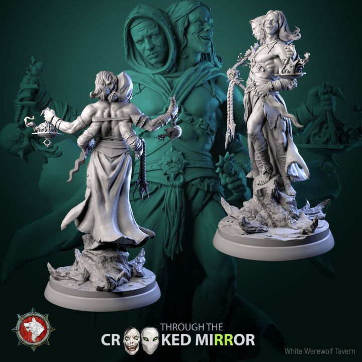 3D Printable Eldrim & Drelmar, The Twofold Shade 32mm and 75mm pre ...