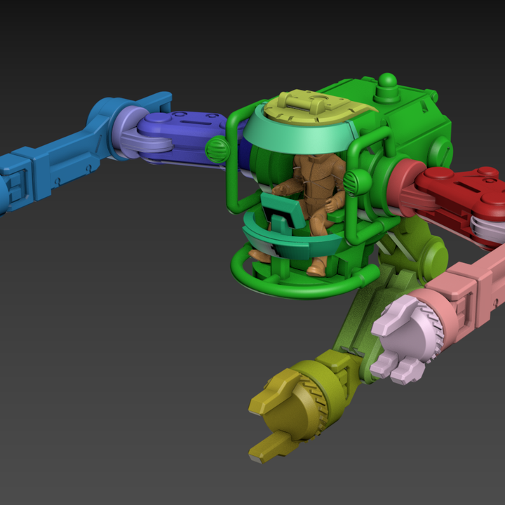 3D Printable Repair Crew 10mm Plus 32mm Detailed Repair Pod by Extra Guy