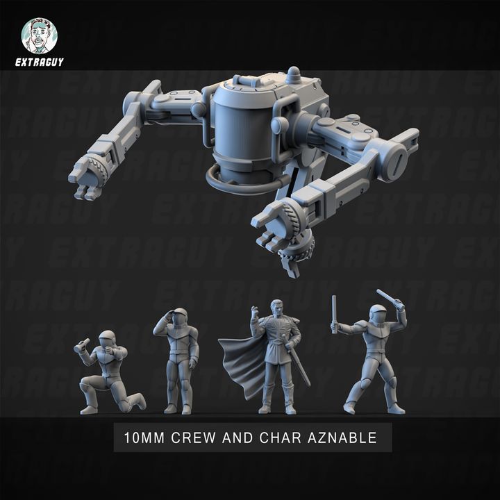 3D Printable Repair Crew 10mm Plus 32mm Detailed Repair Pod by Extra Guy