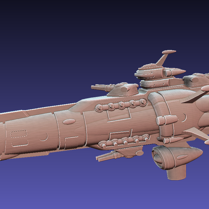 3D Printable EarthFleet NJOLD CLASS LT CRUISER Space Battleship ...