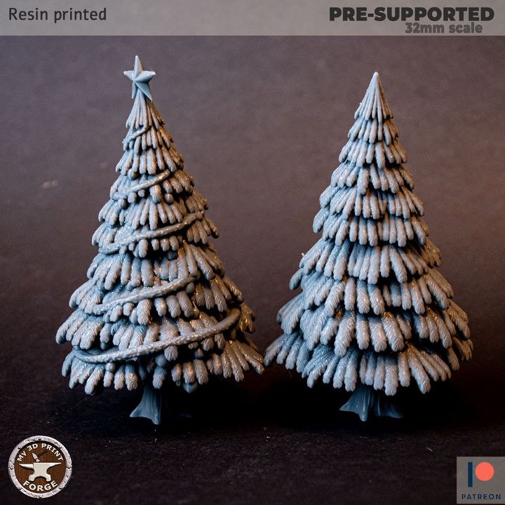 3D Printable Two Fir Christmas Tree Pack by My3DPrintForge