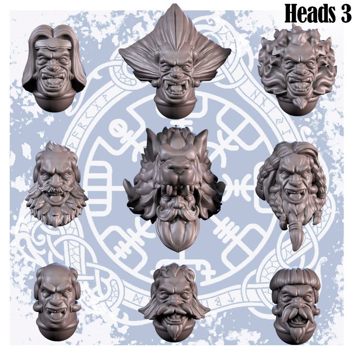 3D Printable Screaming heads 003 by Sergeant Hammer