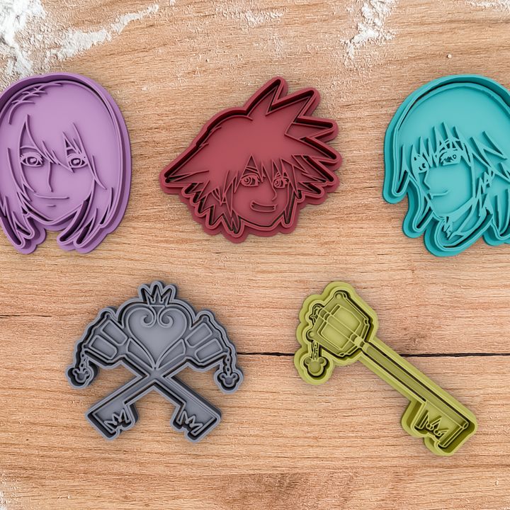 3D Printable 5 cookie cutter pack from Kingdom Hearts by Mac Cookies