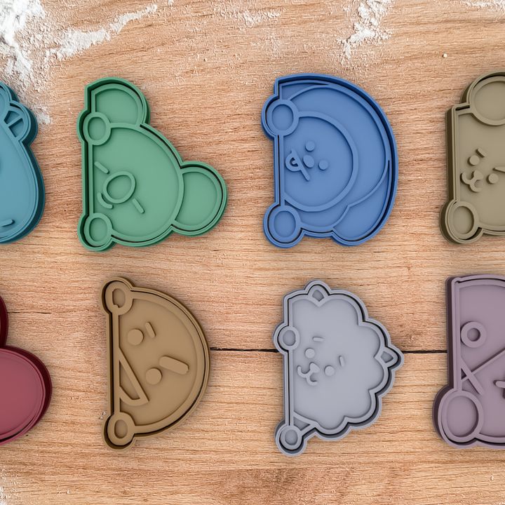 3D Printable 8 Cookie cutter pack from BTS by Mac Cookies